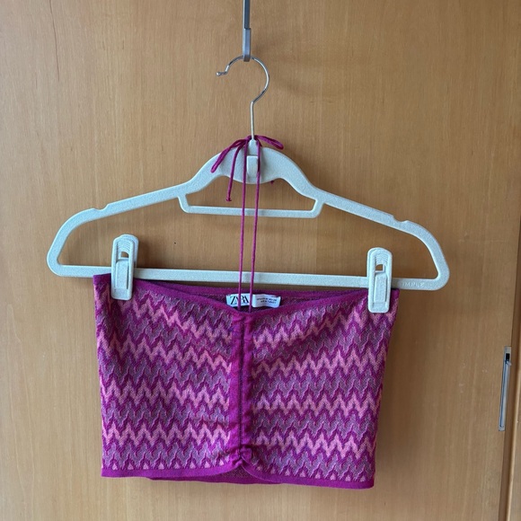 Zara | Tops | Zara Mini Patterned Tube Top | Poshmark